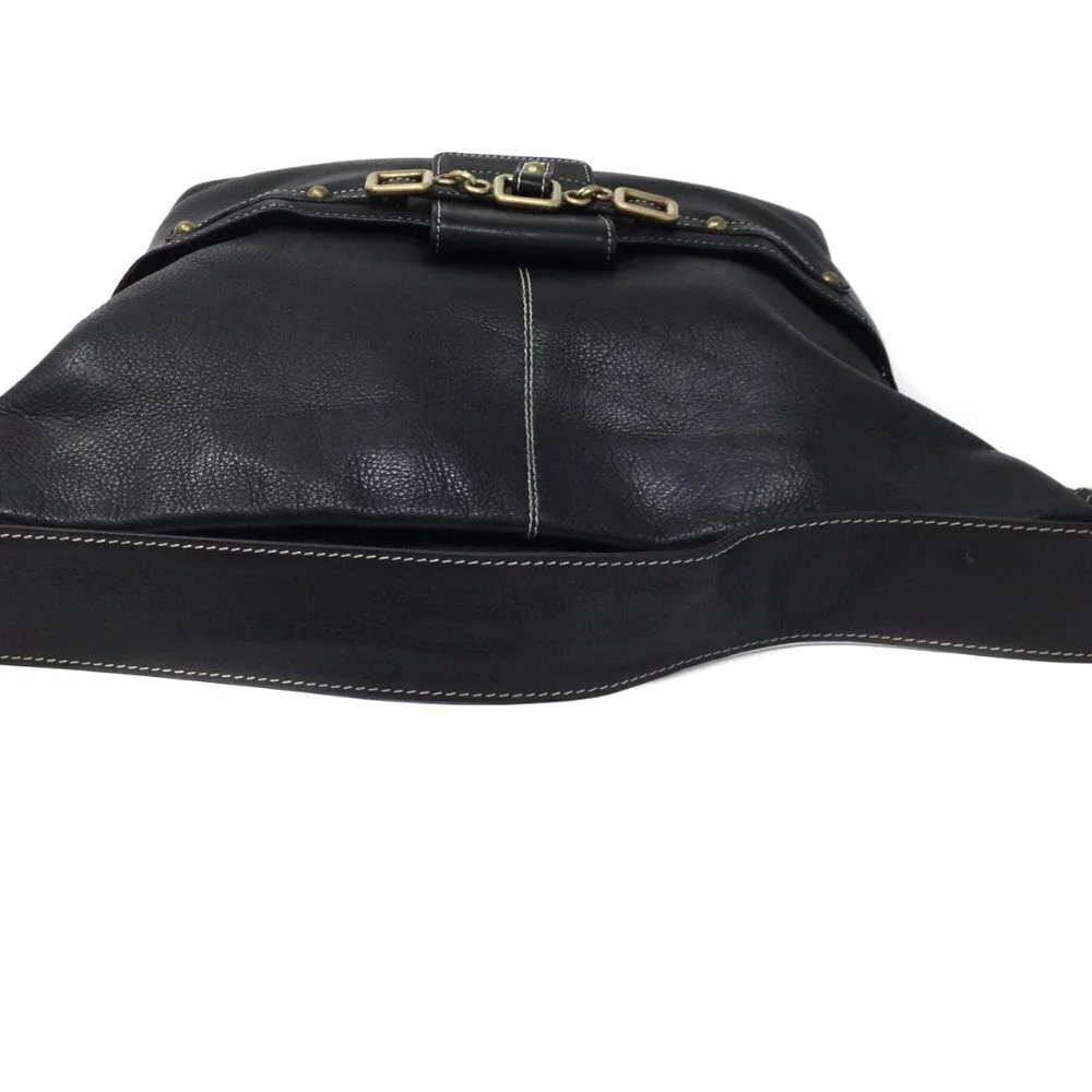 Carbotti | Bags | Carbotti Black Hobo Satchel Pebbled Leather Bag ...